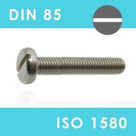 Vis métaux TCL tête cylindrique large fendue DIN85, ISO1580 - LaVisserie